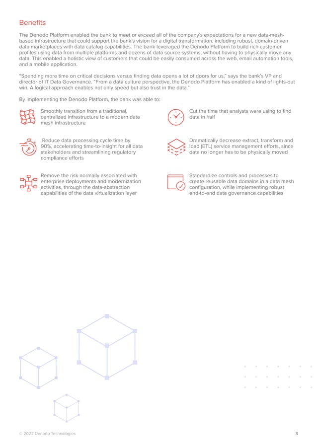 Large Bank Leverages the Denodo Platform as the Foundation for a Shift ...