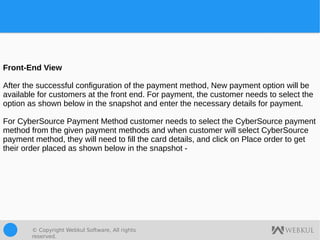 CS-Cart CyberSource payment gateway | PPT