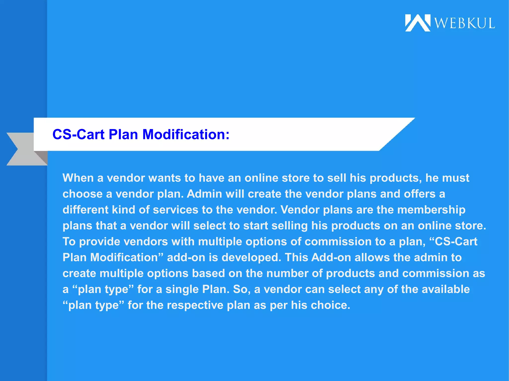 CS-Cart Plan Modification | ODP