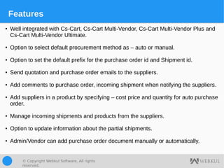CS-Cart Purchase Order Add-On | PDF | Web Development | Internet