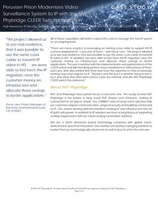 CASE STUDY - NVT PHYBRIDGE | PDF | Cameras and Camcorders | Consumer ...