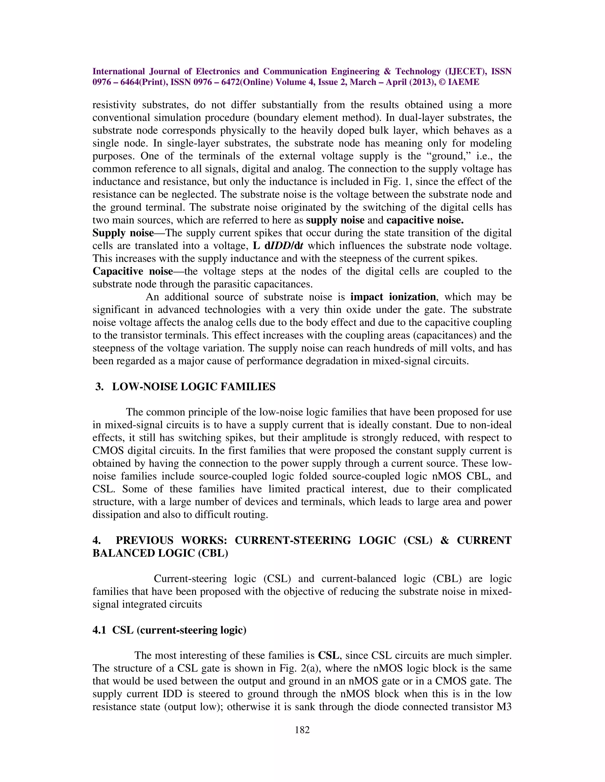 Cs cmos a low-noise logic family for mixed signal | PDF