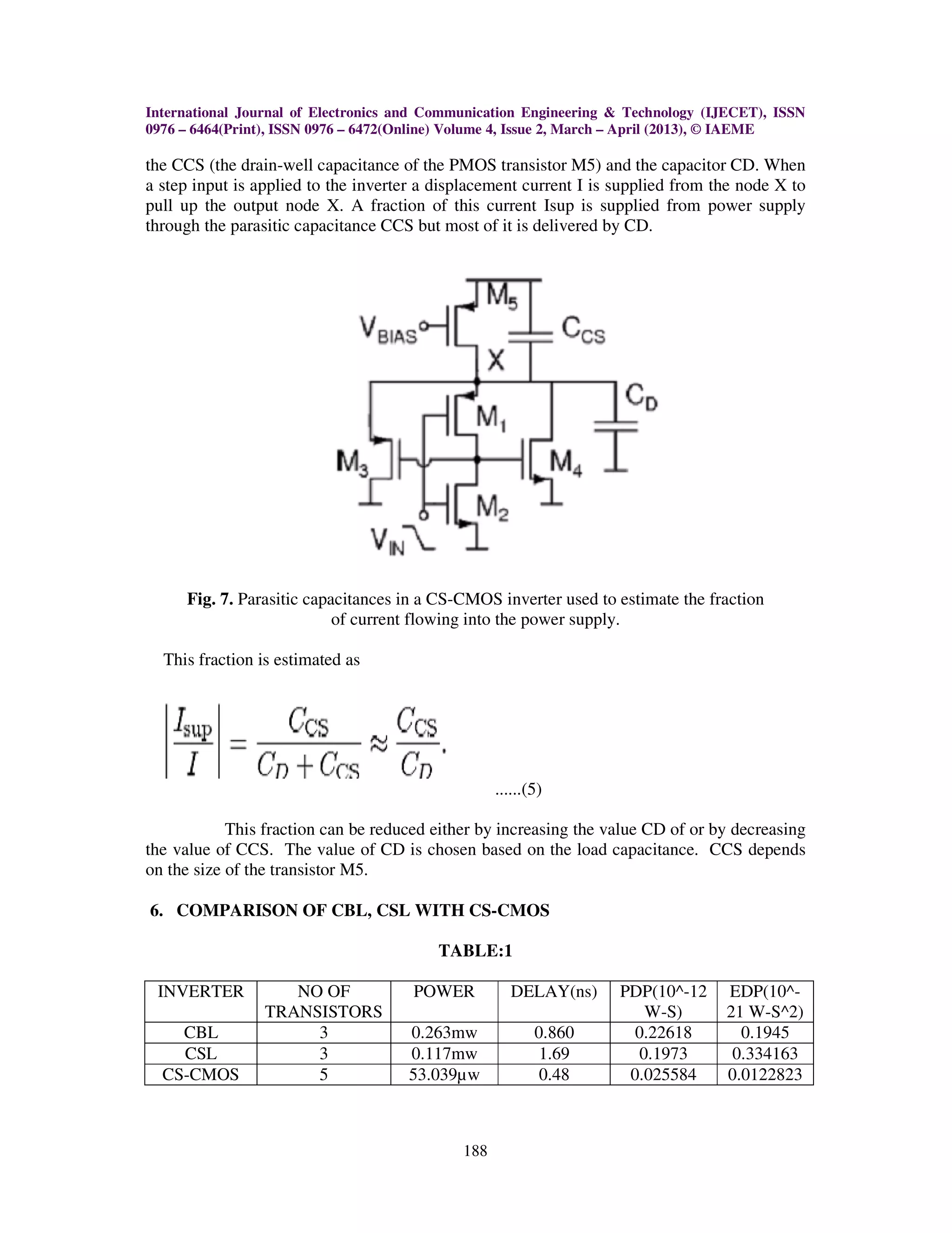 Cs cmos a low-noise logic family for mixed signal | PDF