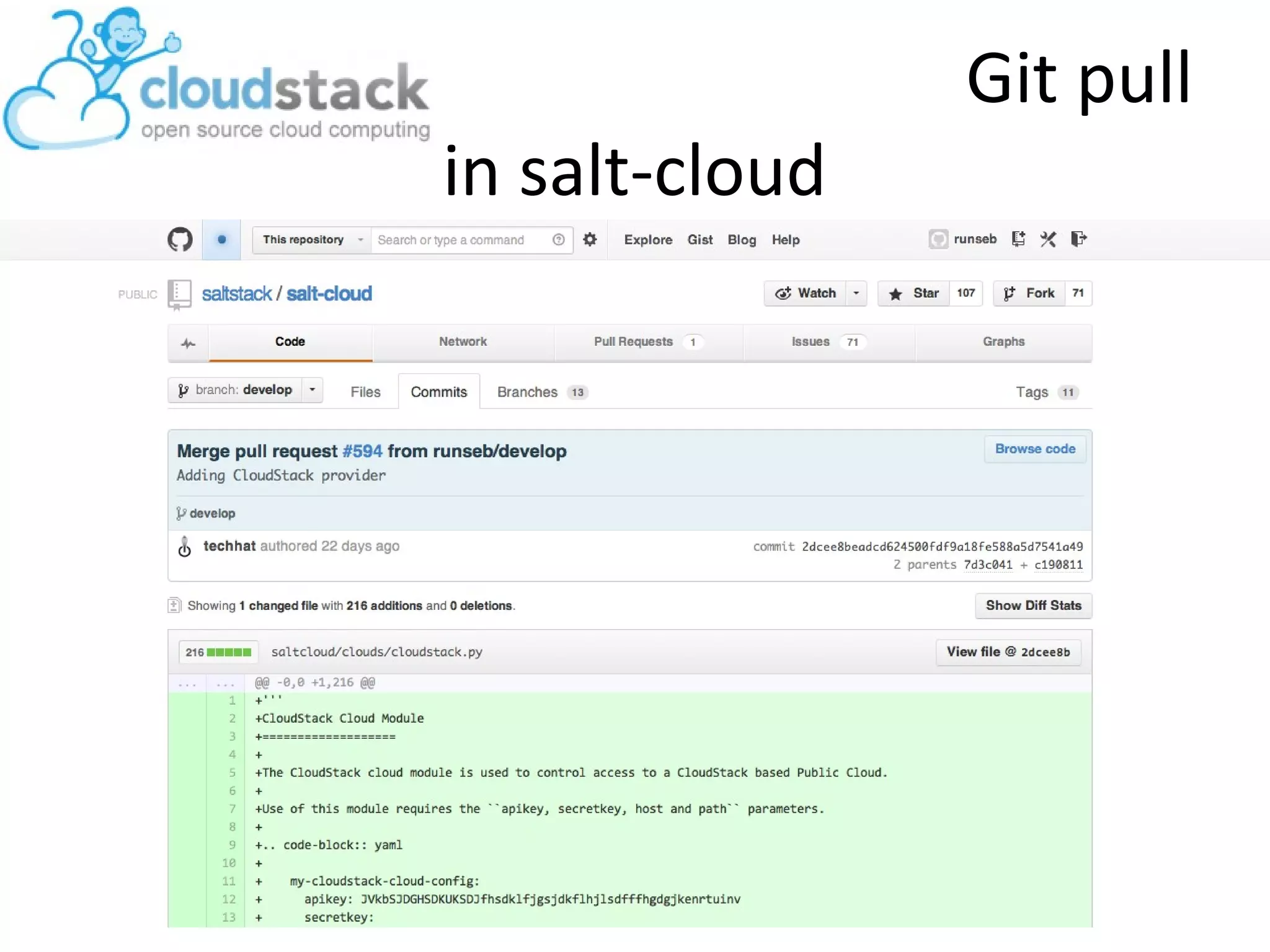 CloudStack / Saltstack lightning talk at DevOps Amsterdam | PPT