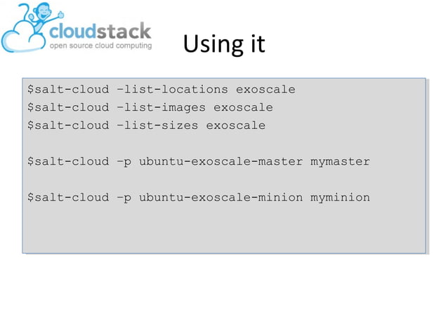 CloudStack / Saltstack lightning talk at DevOps Amsterdam | PPT