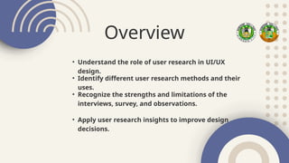 USER RESEARCH AND PREREQUISITES IN DESIGNING UI/UX | PPTX