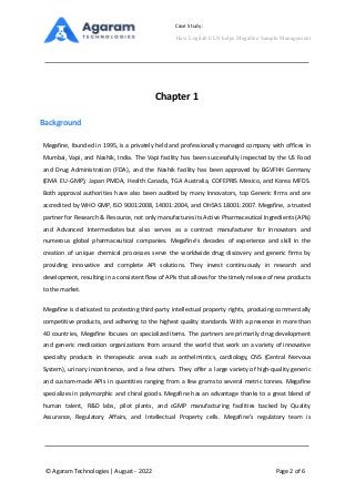 HOW LOGILAB ELN HELPS MEGAFINE SAMPLE MANAGEMENT | PDF