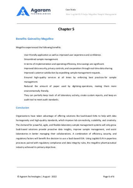 HOW LOGILAB ELN HELPS MEGAFINE SAMPLE MANAGEMENT | PDF