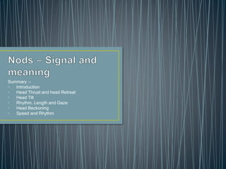 Nods : Signal and Meaning | PPTX