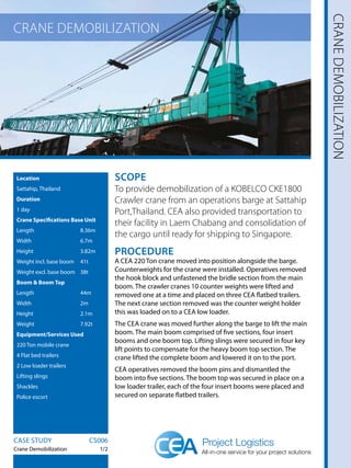 Crane Demobilization | PDF
