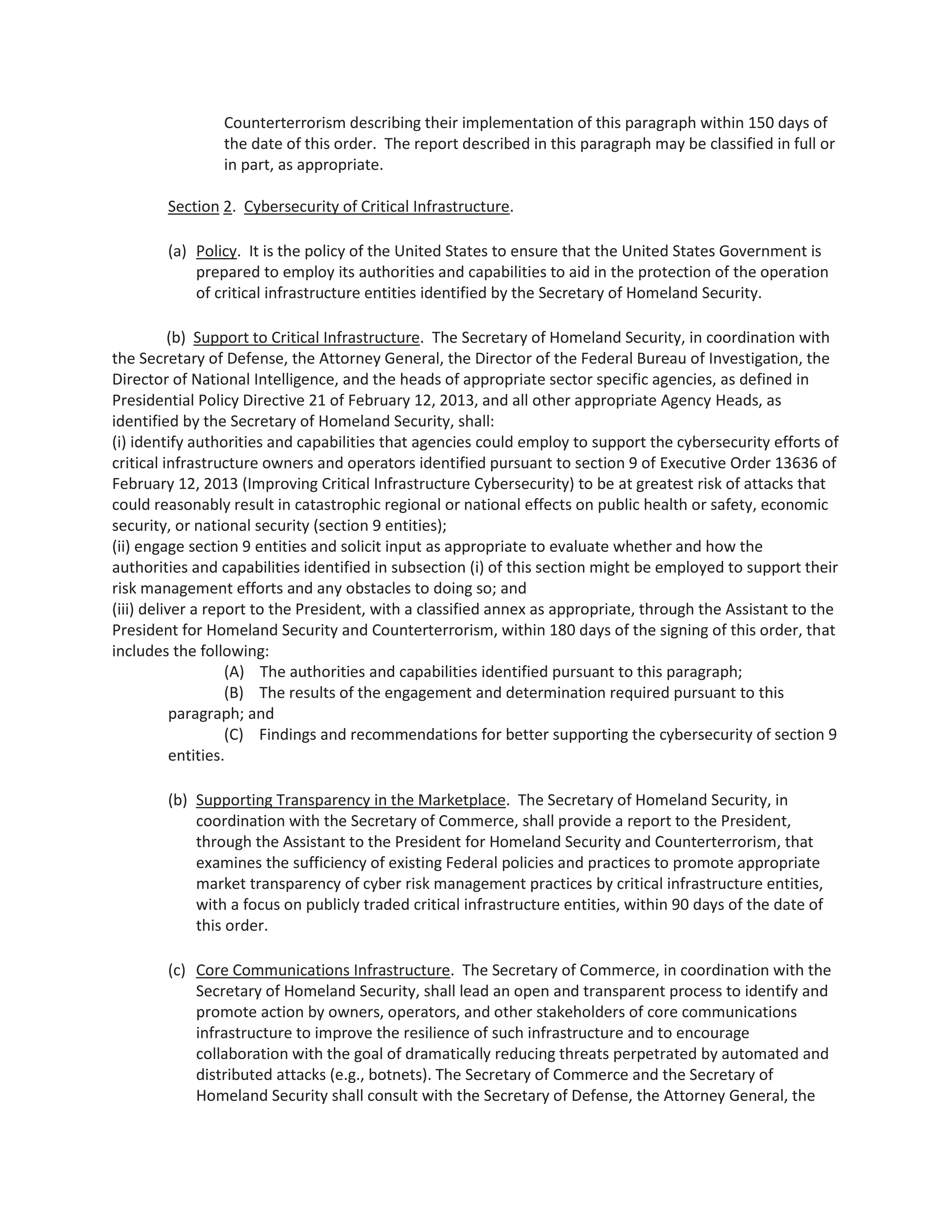 DRAFT of NEW White House Cybersecurity Executive Order leaked | PDF