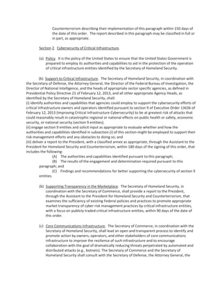 DRAFT of NEW White House Cybersecurity Executive Order leaked | PDF