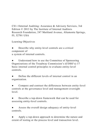 CS1-1Internal Auditing Assurance & Advisory Services, 3rd Edi.docx