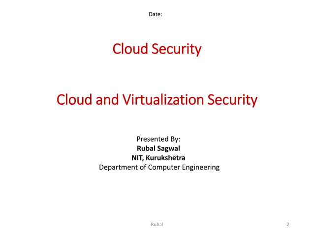 Cloud and Virtualization Security | PPTX | Cloud Computing | Internet