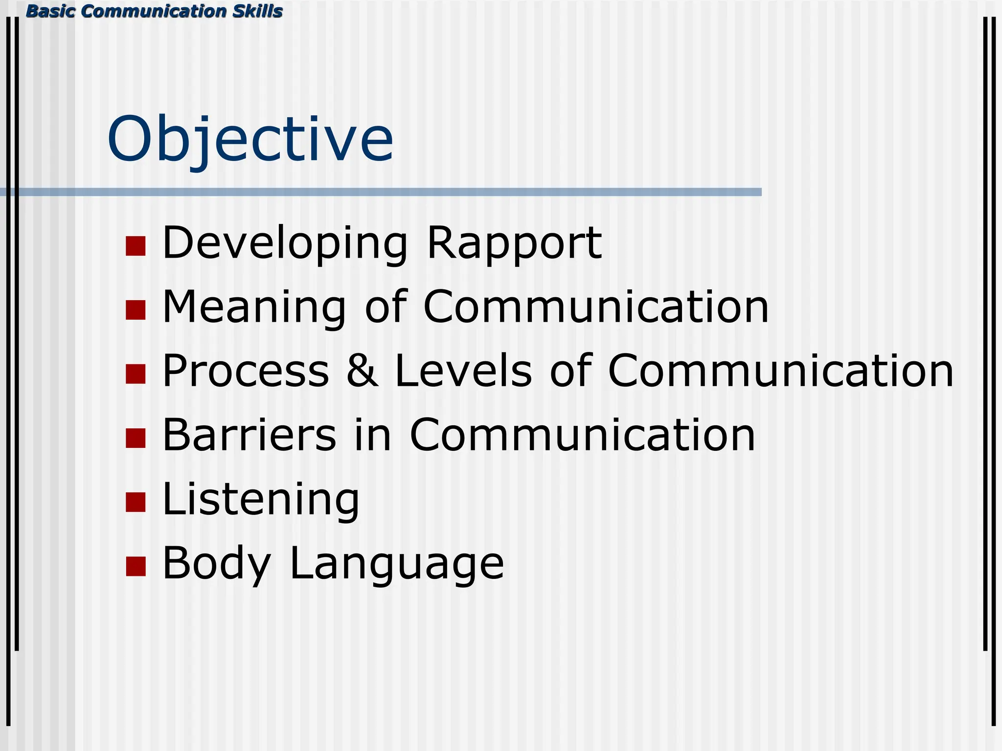 Basic Communication Skills | PPT
