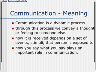 Basic Communication Skills | PPT
