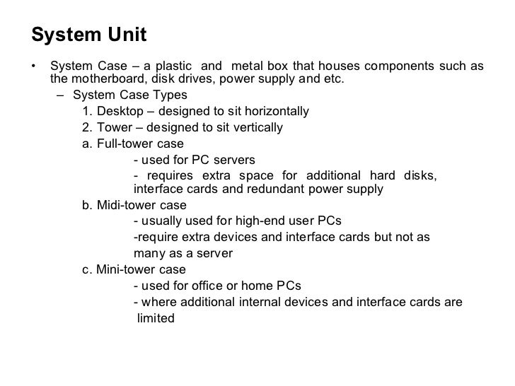 Cs100 lec 3 cont1 hardware - system unit and memory)