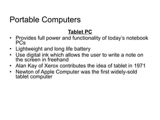 Cs100 lec 3 (1 day) hardware types of computer | PPT
