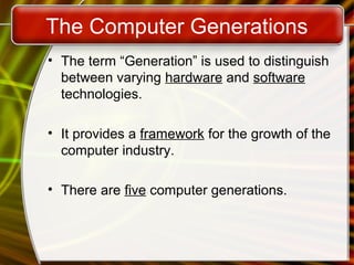 Introduction To Computing (Evolution of Computers) | PPT