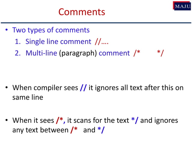 Cs1123 3 c++ overview | PPT