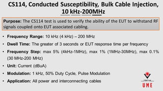 Conducted susceptibility cs114_cs115_cs116 tests details | PDF