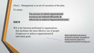 HRM and HRM GOALS | PPT