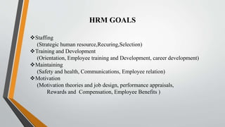 HRM and HRM GOALS | PPT
