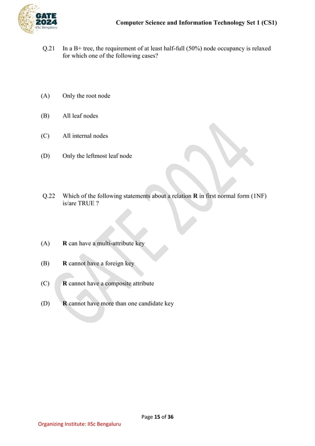 CS124S5 gate exam pyq for practice for it.pdf | Programming Languages ...