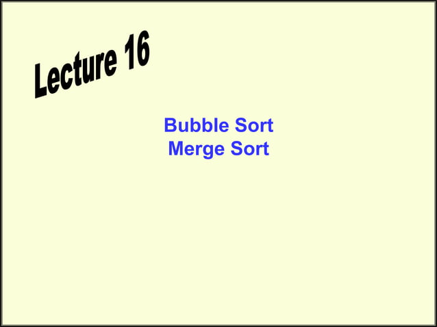 Bubble Sort Python | PPT | Technology & Computing