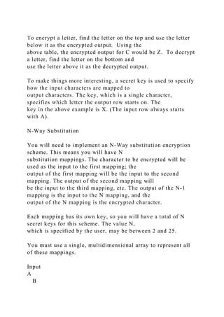 CS150 Assignment 7 Cryptography Date assigned Monday.docx | Web ...