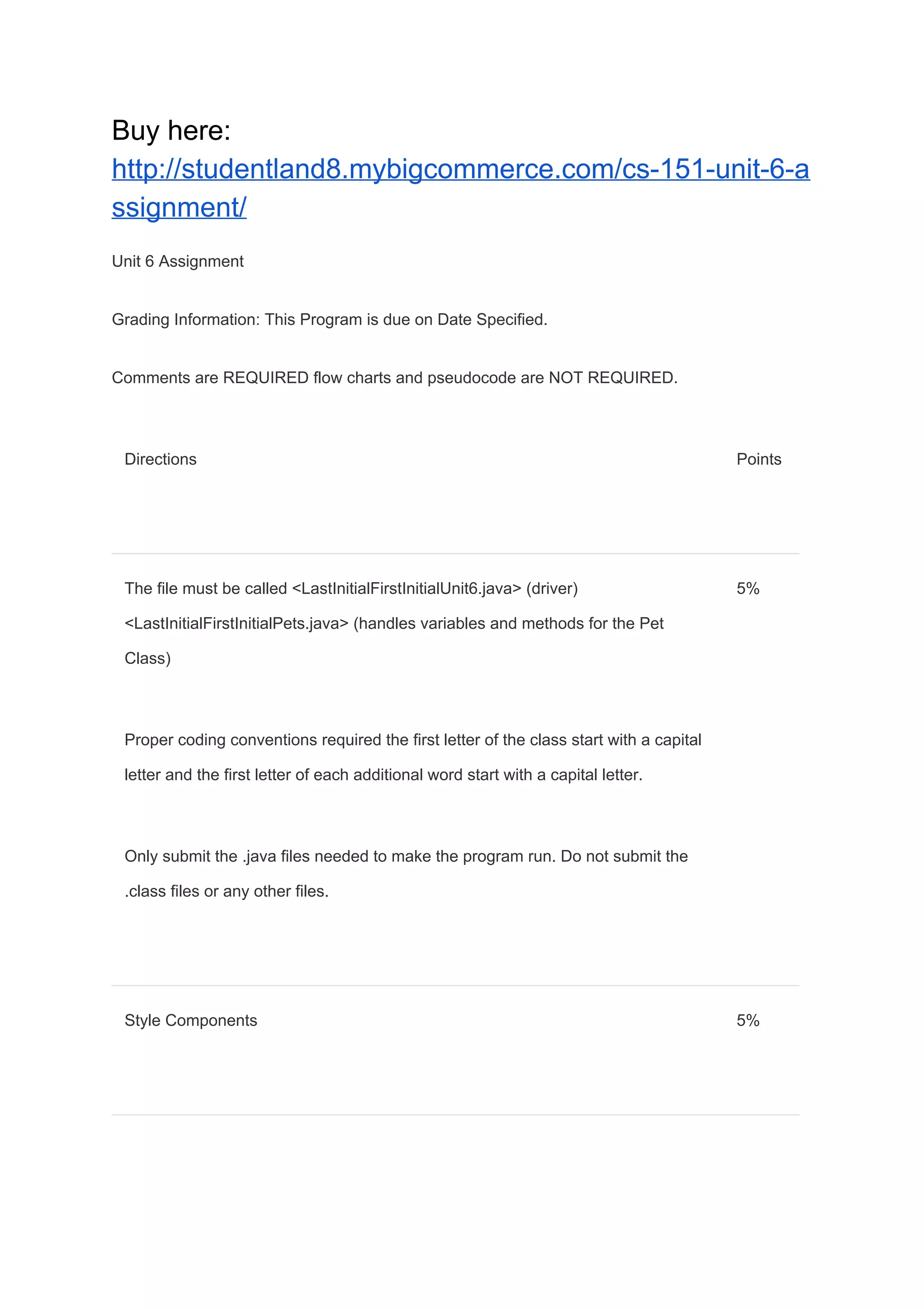 CS 151 Unit 6 Assignment | PDF | Programming Languages | Computing