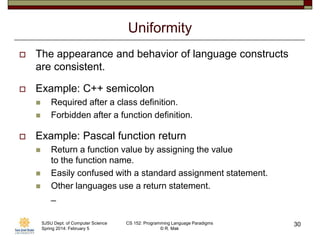 Programming Language Paradigms February.ppt | Programming Languages | Computing