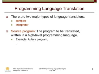 Programming Language Paradigms February.ppt | Programming Languages | Computing
