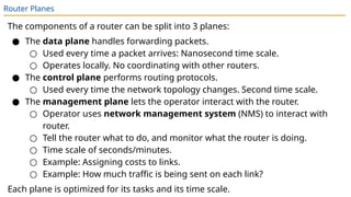 Routers: IP Routers in Real Life: Router Components (Planes) | PPTX