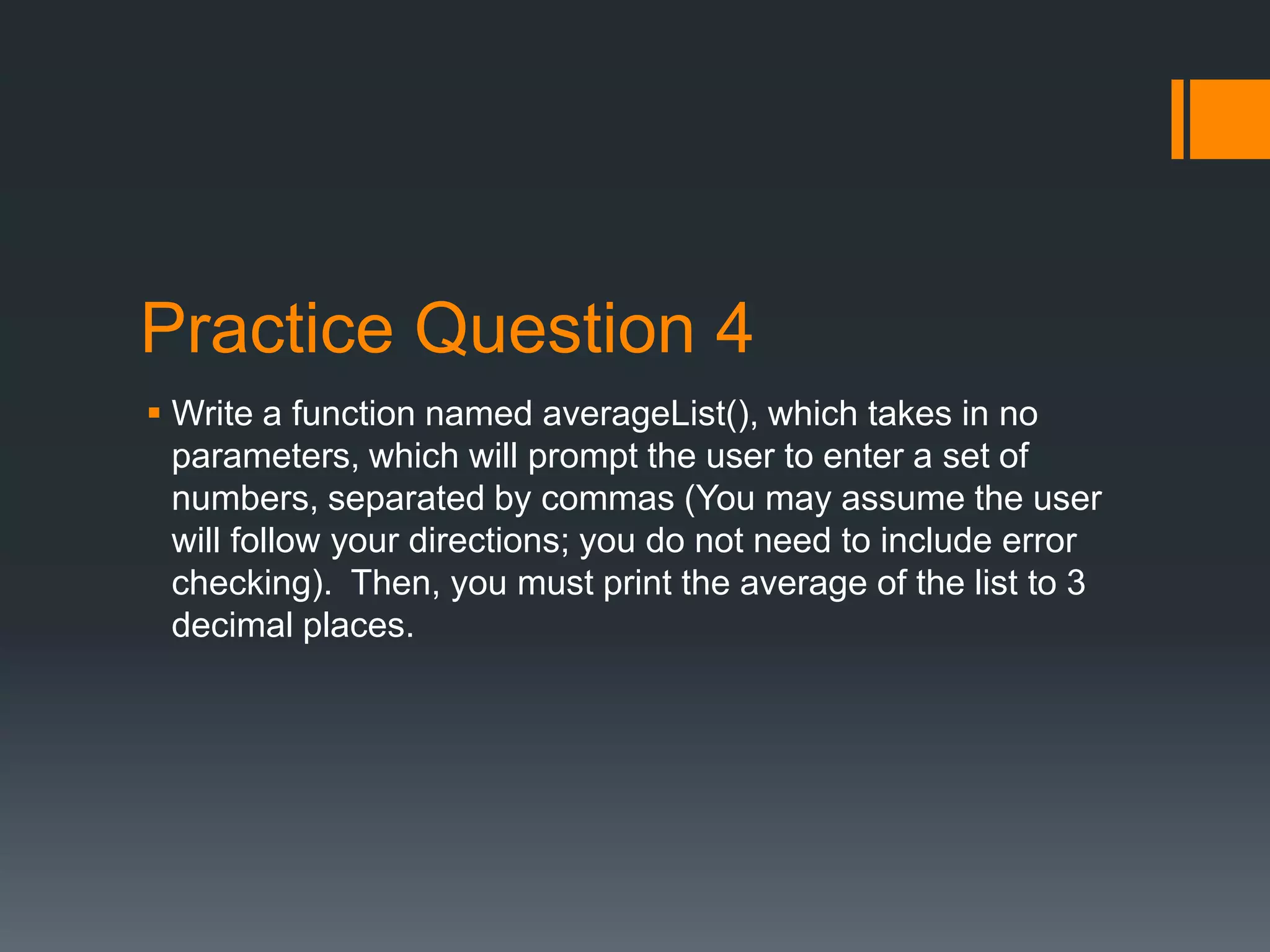 Exam 1 Review CS 1803 | PPTX