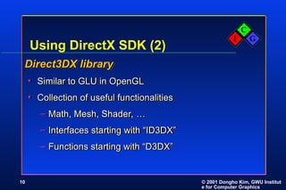Introduction to DirectX in 2002 from D.Kim