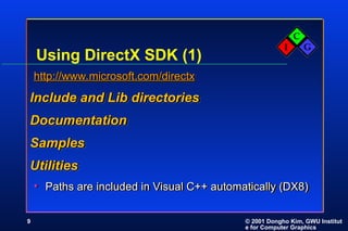 Introduction to DirectX in 2002 from D.Kim