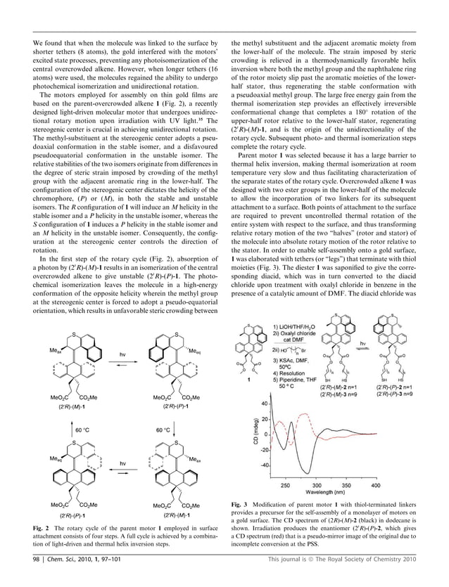 Controlled rotary motion of light-driven molecular motors assembled on | PDF