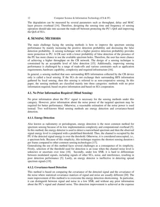 SPECTRUM SENSING IN COGNITIVE RADIO NETWORKS: QOS CONSIDERATIONS | PDF