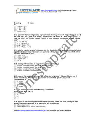 Gate Previous Years Papers | PDF