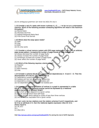 Gate Previous Years Papers | PDF