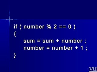 CS201- Introduction to Programming- Lecture 06 | PPT