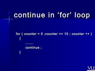 CS201- Introduction to Programming- Lecture 08 | PPT