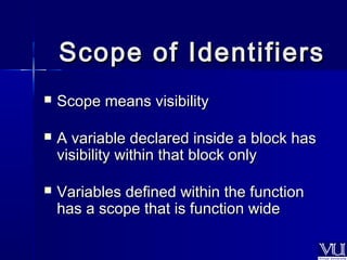 CS201- Introduction to Programming- Lecture 10 | PPT