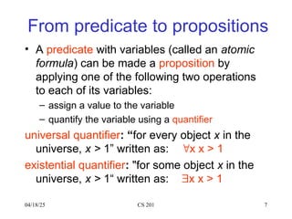 Lecture in predecate logical propostions | PPT