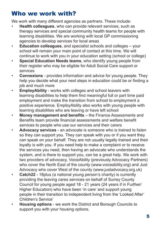 Transition Leaflet - Surrey Adult Transition Team | PDF