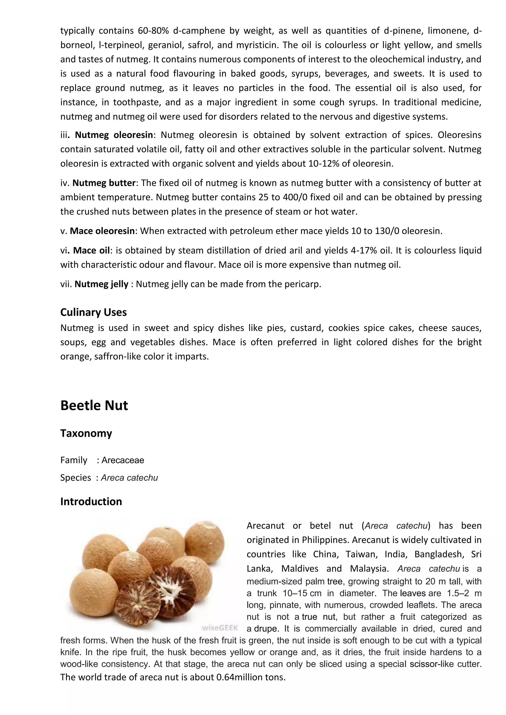 Nutmeg and Betel Nut | PDF