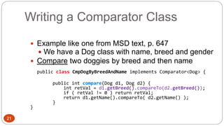 Comparable/ Comparator | PPTX | Programming Languages | Computing
