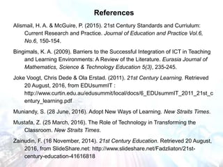 21st century curriculum: The Use of ICT | PPTX