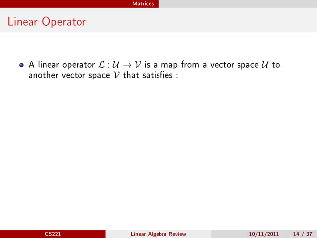 Cs221 linear algebra | PPT